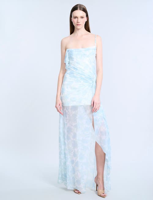 BCBGMAXAZRIA Mesh Sequin Gown